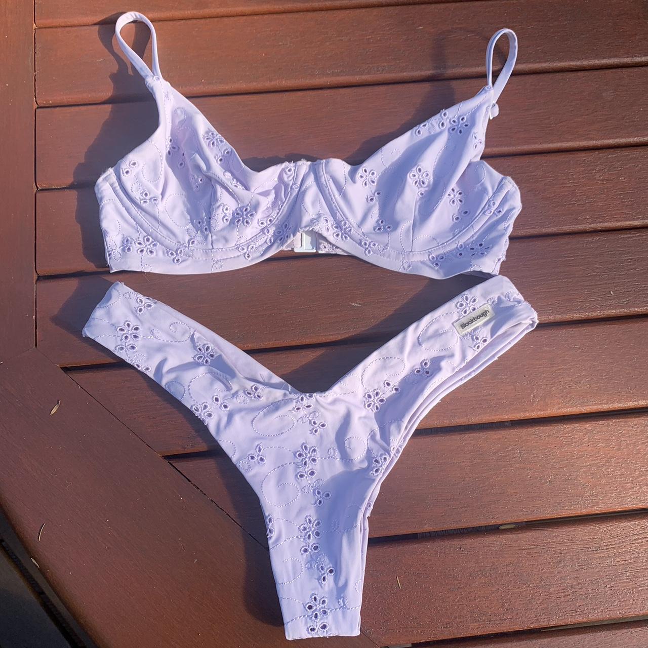 Blackbough Swim lavender bikini Top and bottoms... - Depop