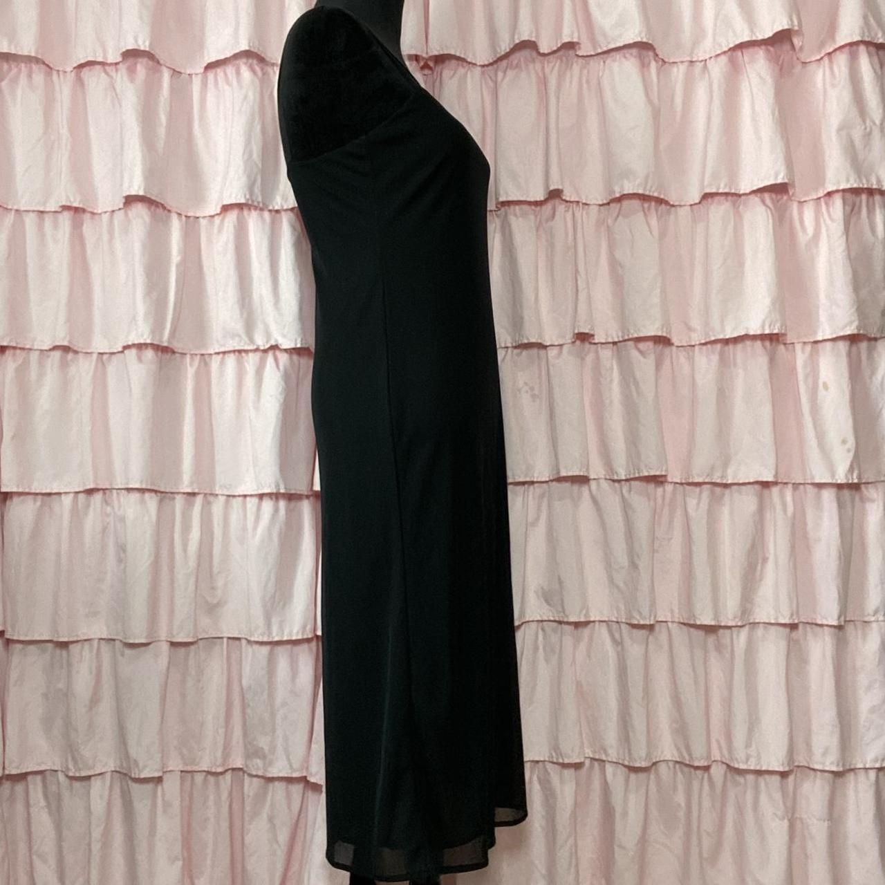 Midi Mesh Black Dress - size small - ptp flat... - Depop