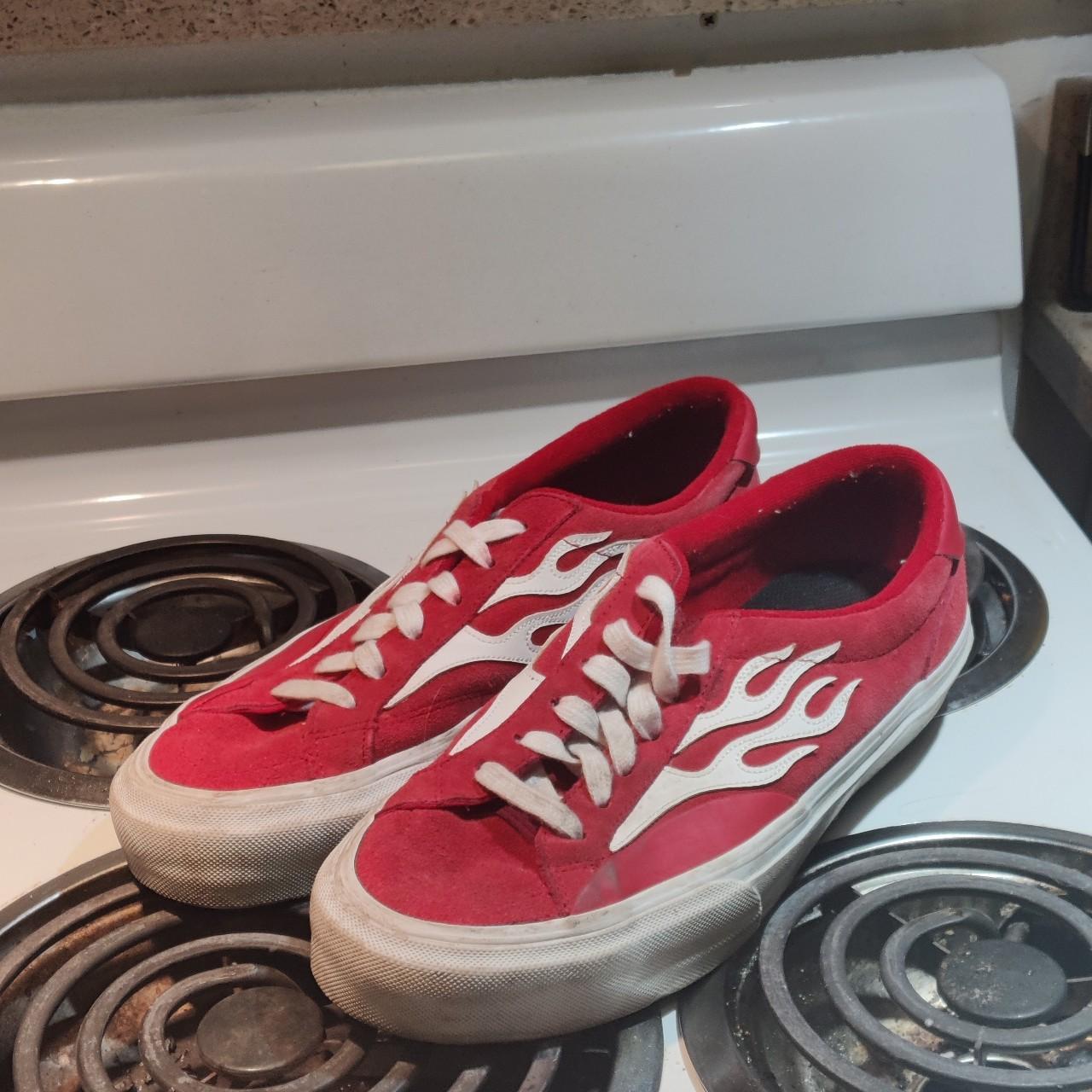 Suede Flaming Skate Shoes - "Straye" Size: 9.5 /... - Depop