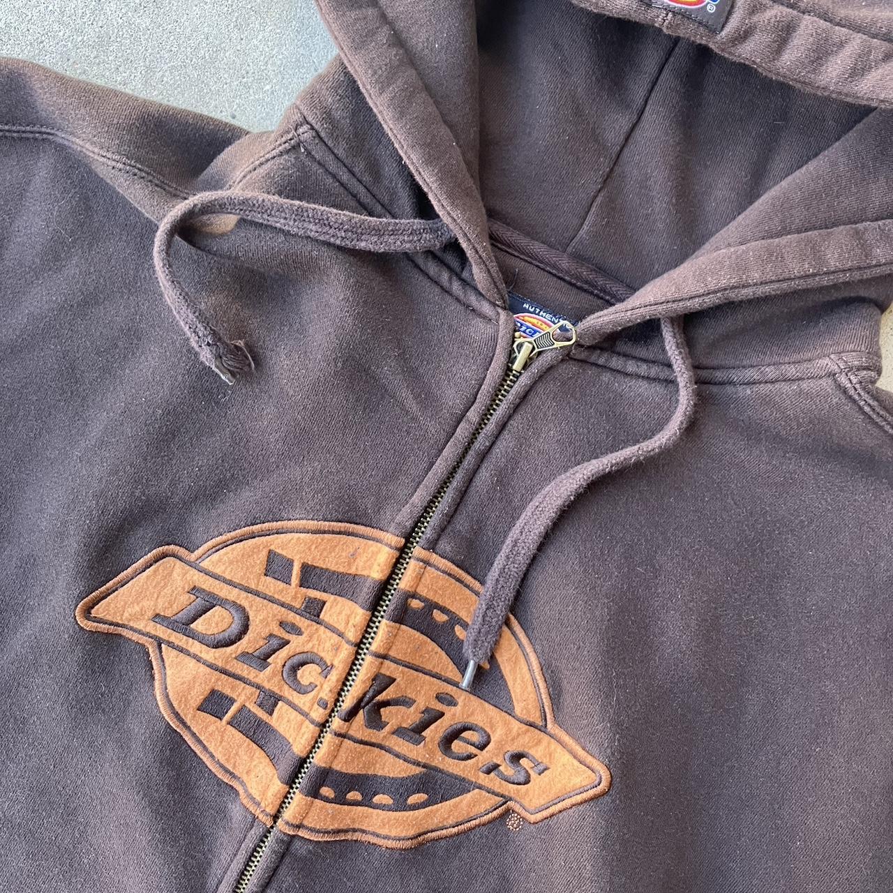 Dickies Brown Zip Up Hoodie Earthtones Brown Depop