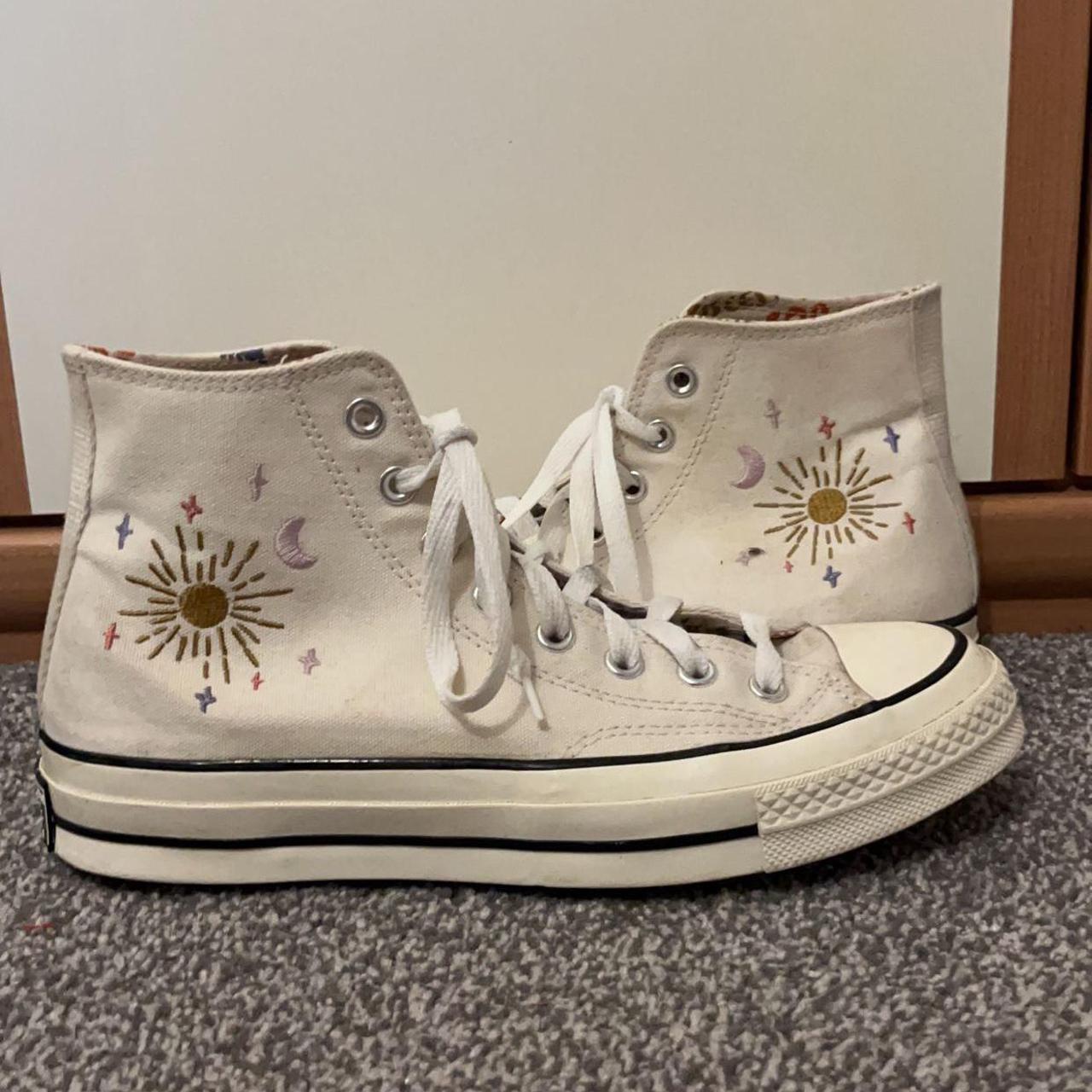 Limited edition zodiac hightop converse. Only worn... - Depop