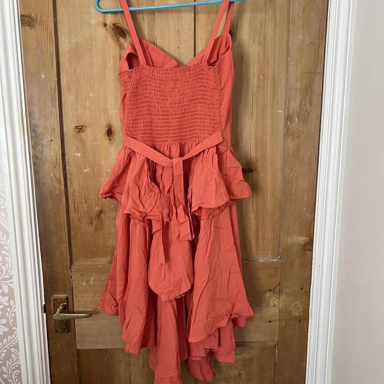 Vintage 1980/90s Ra Ra dress Beautiful coral colour... - Depop