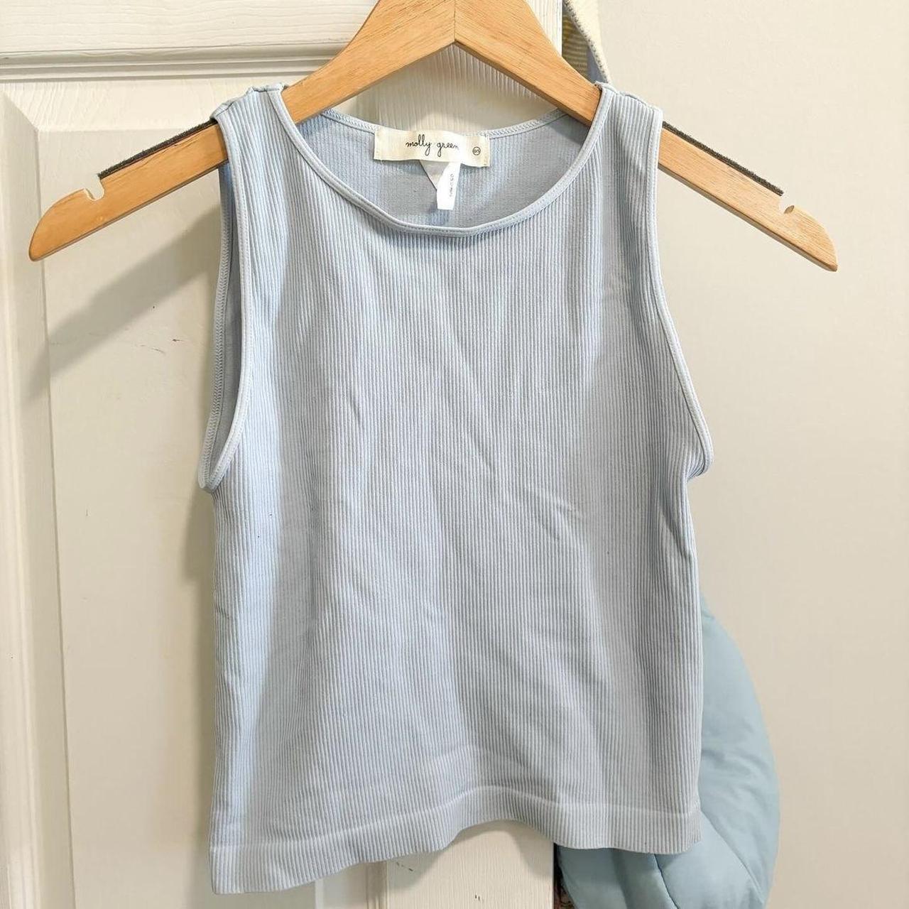 Molly Green light blue tank top One size but fits... - Depop