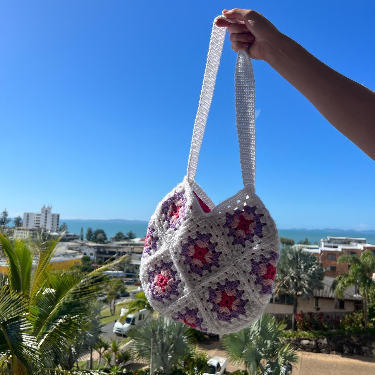 Locally made crochet bag 🧶 Size small Lined with... - Depop