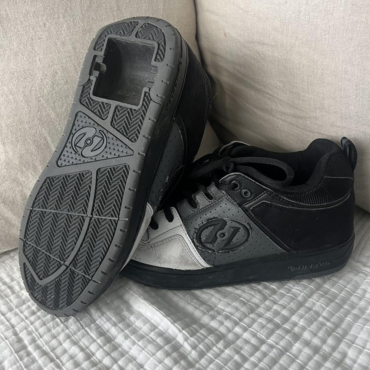 Vintage Black/White/Gray Heelys - men’s US 10 -... | Depop