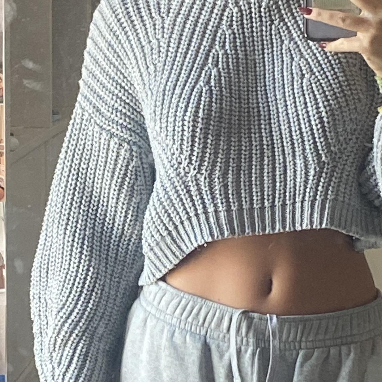 Knitted cropped jumper from shein - Depop