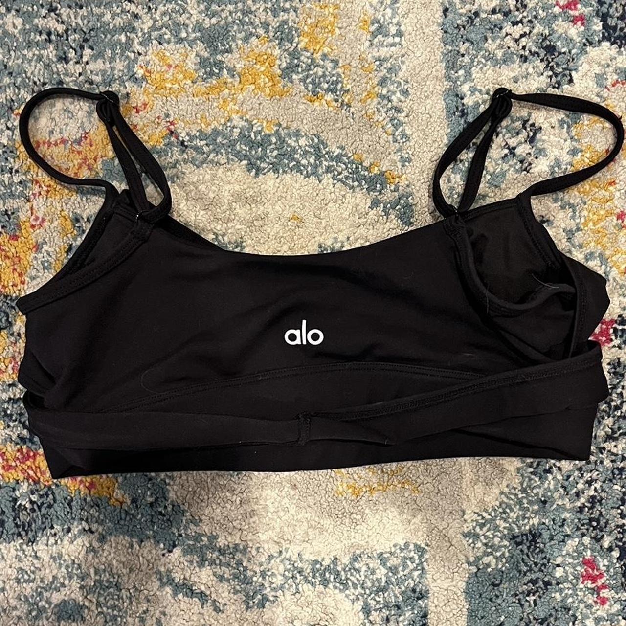 black alo cross cross bra worn a few times, great... - Depop