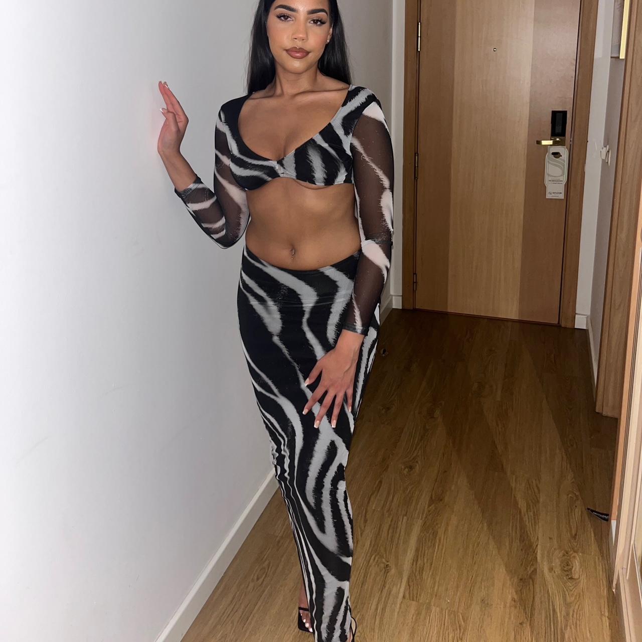 Zebra PLT 2 piece 😍😍 top size 8 skirt size 6. There... - Depop