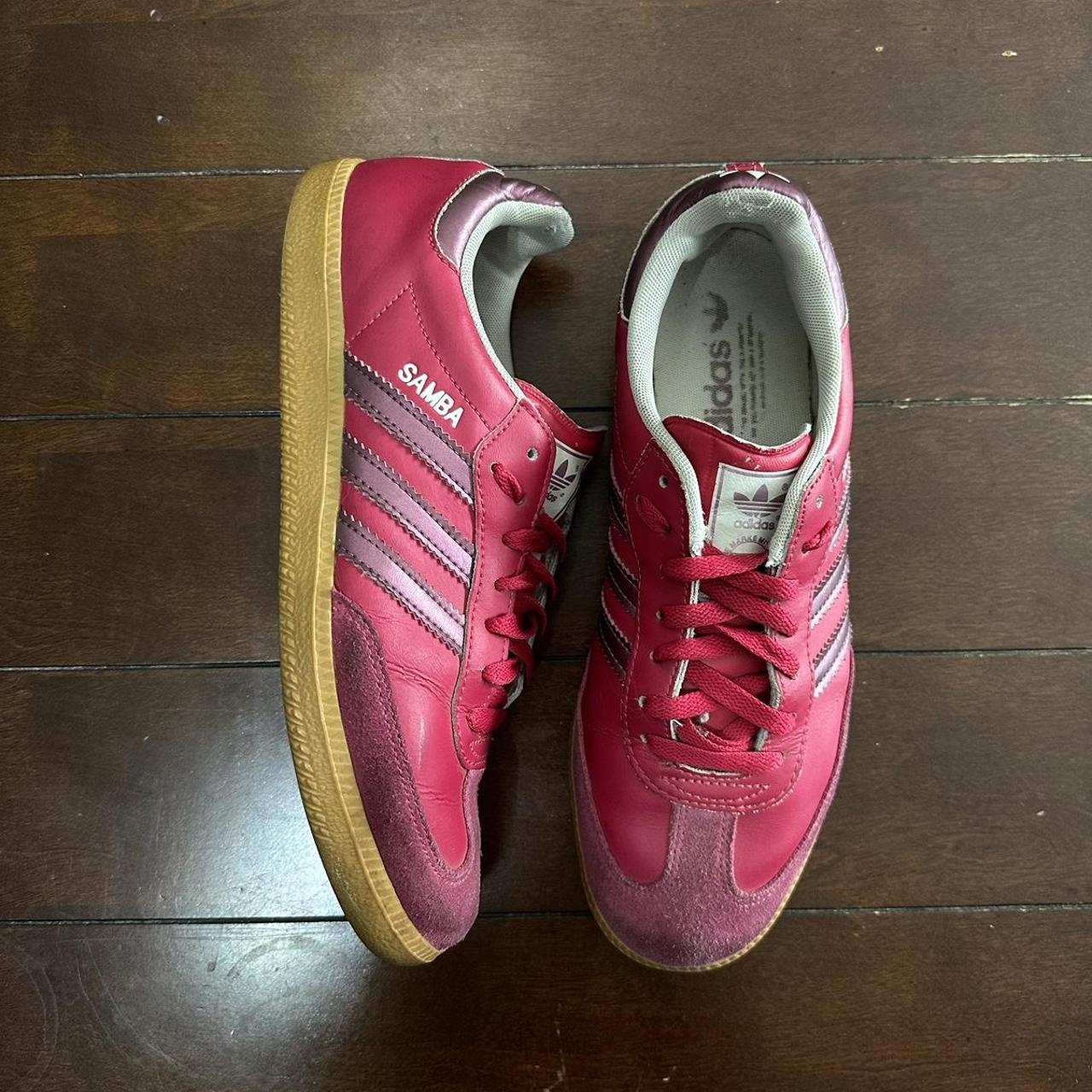 Adidas sambas sneakers Color: Red/Pink Size: US 9... - Depop