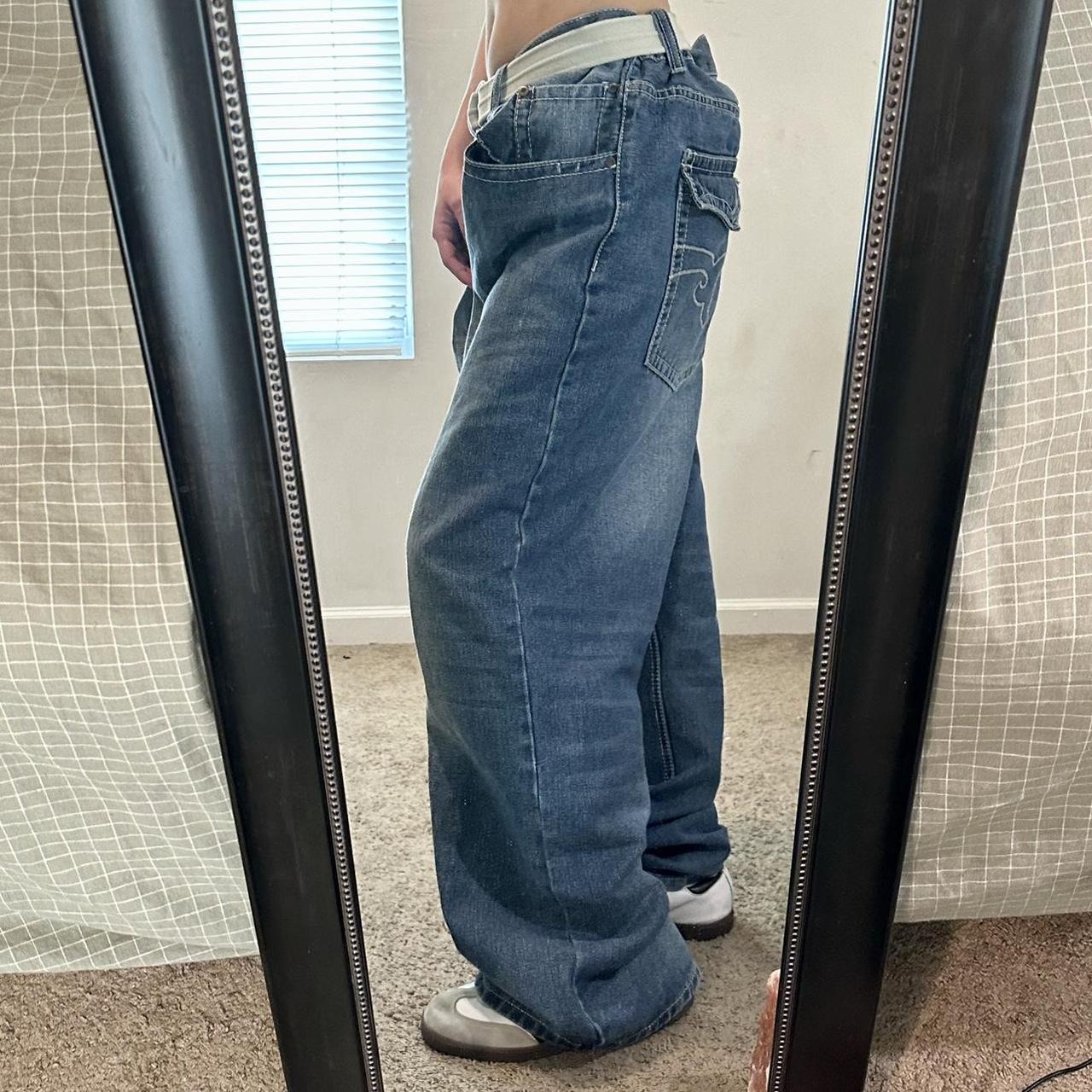 vintage 90s 2000s baggy jeans - will fit lowrise on... - Depop