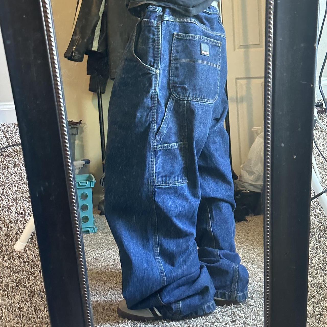 grunge 2000s baggy jeans - unisex - baggy jeans -... - Depop