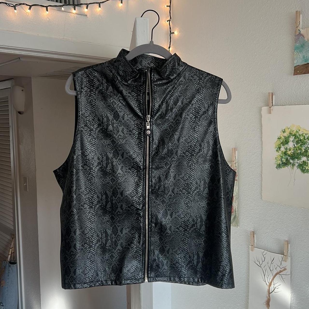 Men’s Snakeskin Leather Vest - TY Original Wear - Depop