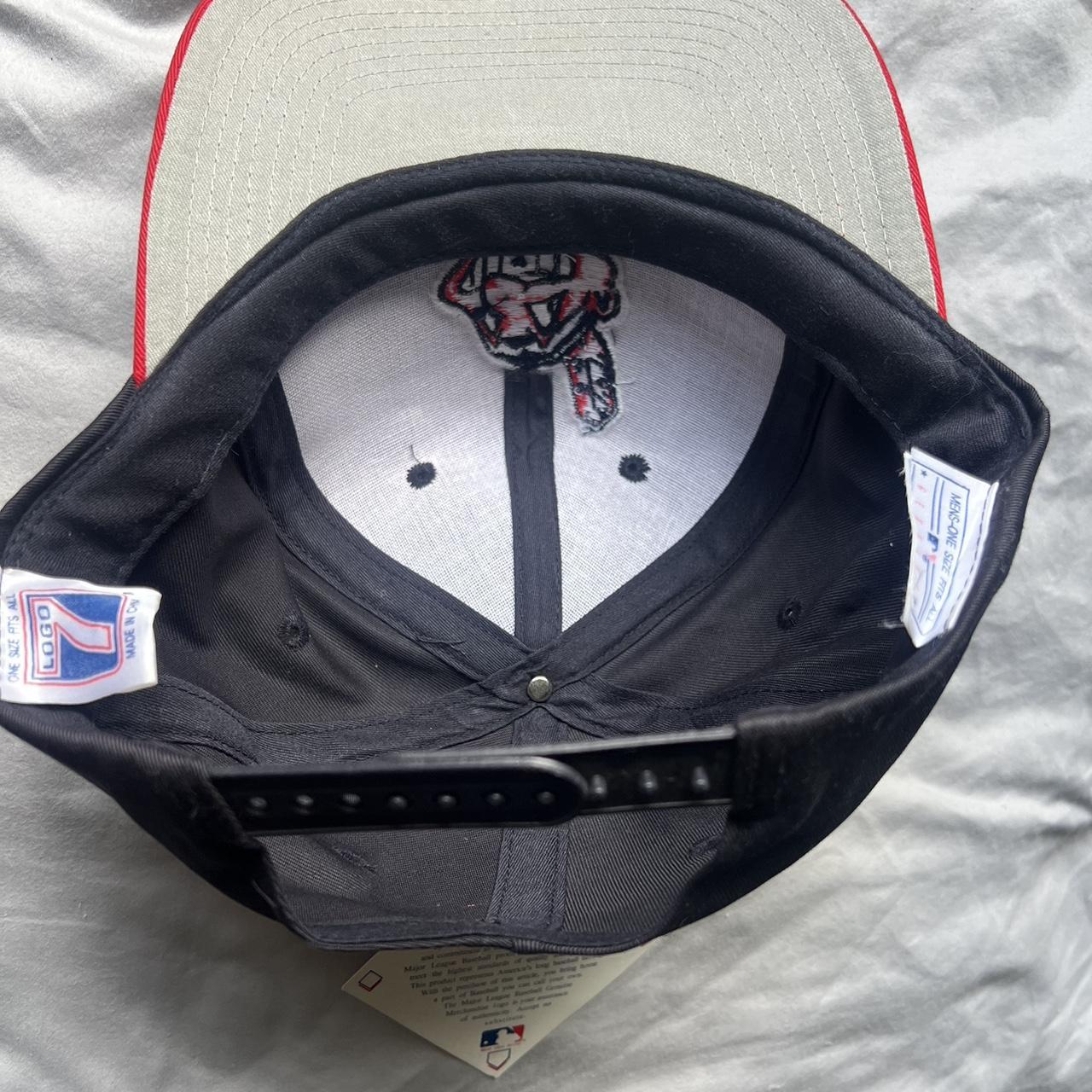 Vintage Cleveland Indians Logo 7 Snapback Cap Hat - NWT - Depop