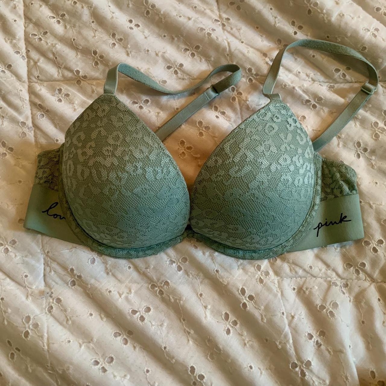 Victoria's Secret PINK leopard print push-up bra in... | Depop