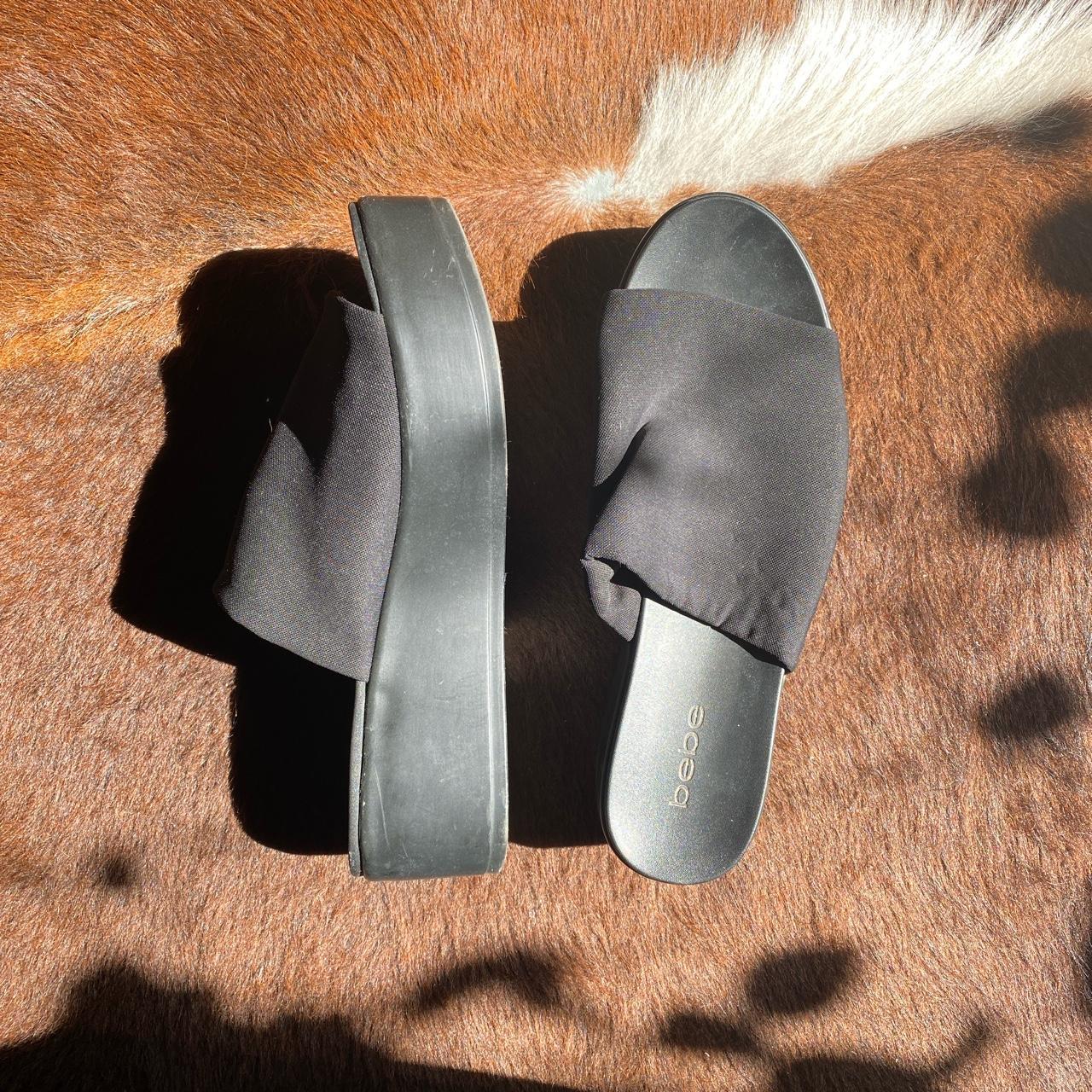 Platform BEBE sandals, early 2000s inspired, hardly... - Depop