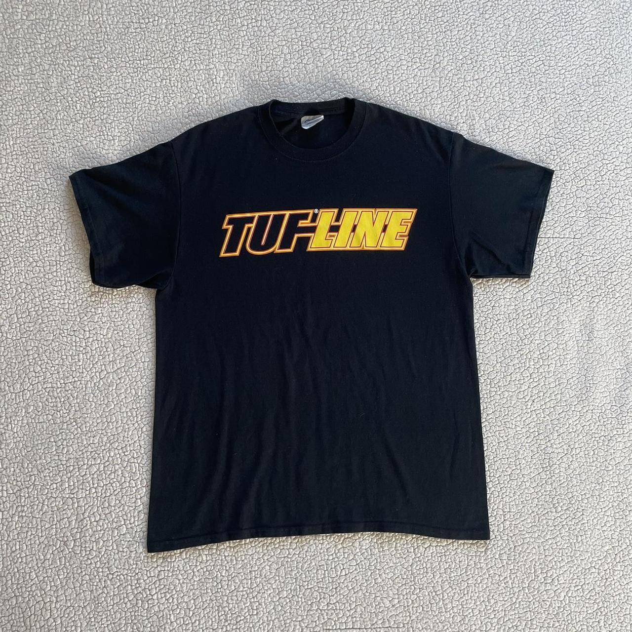 vintage tuf line graphic tee size large #vintage... - Depop