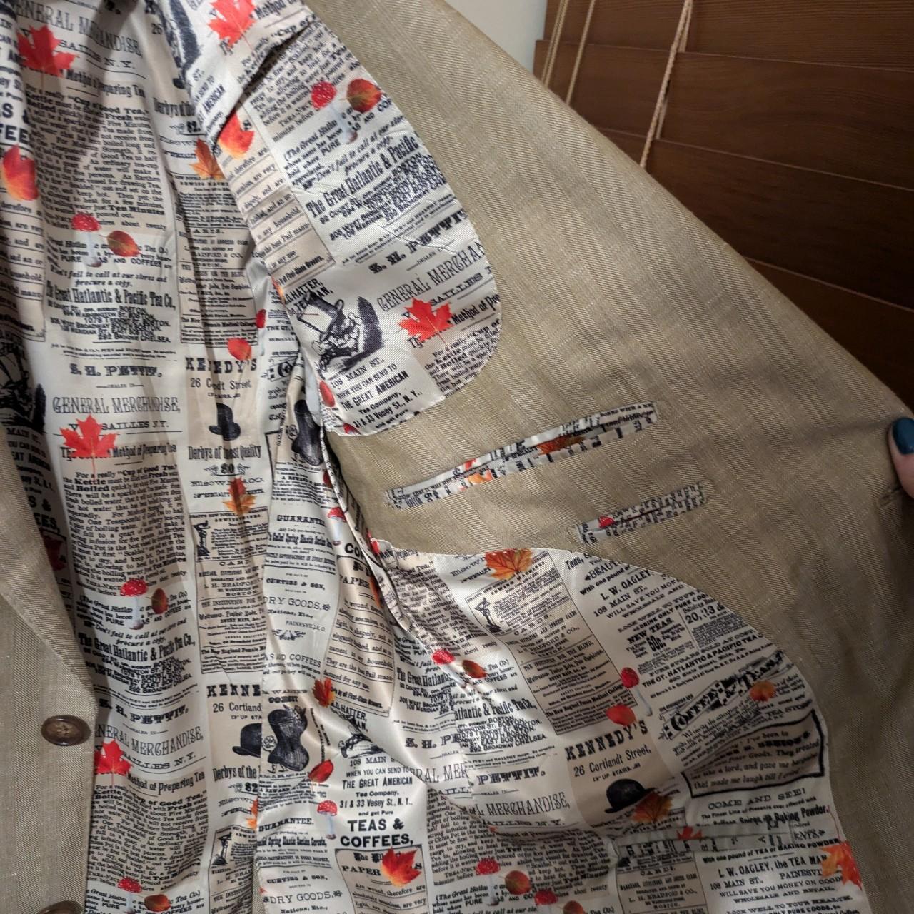 Stunning InStitchu Custom-Tailored Linen Suit Jacket... - Depop