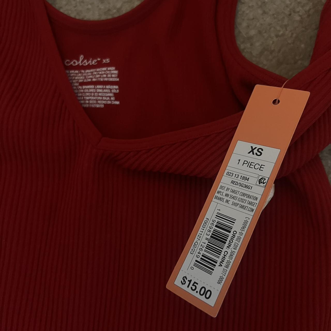 Colsie red one piece Never worn Size xs - Depop