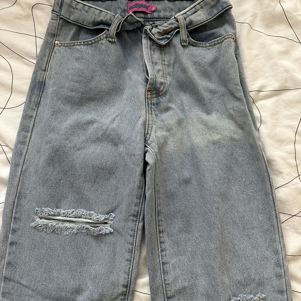 edikted fold over jeans super cute on and comfy... - Depop