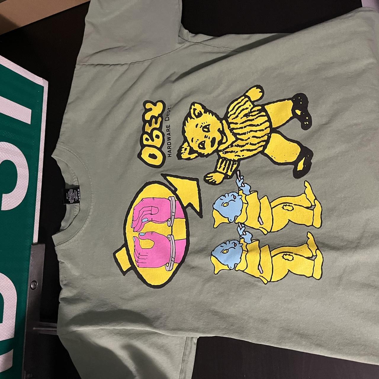 obey graphic t-shirt - Depop