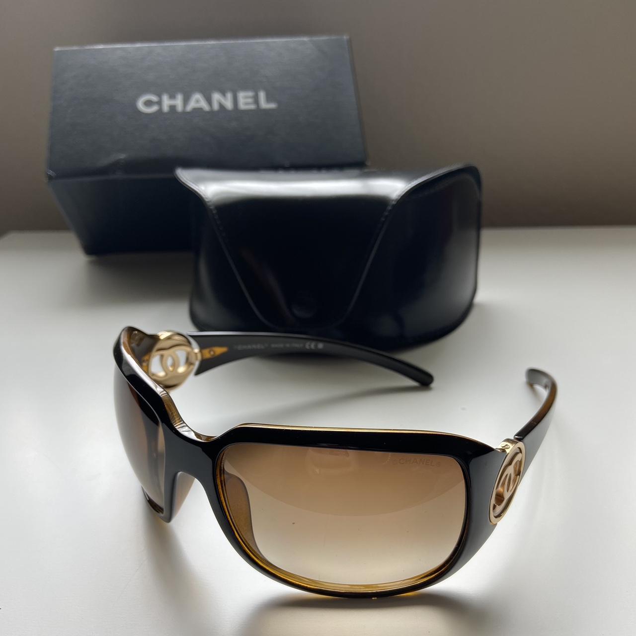 Authentic vintage Chanel sunglasses. Oversized... - Depop