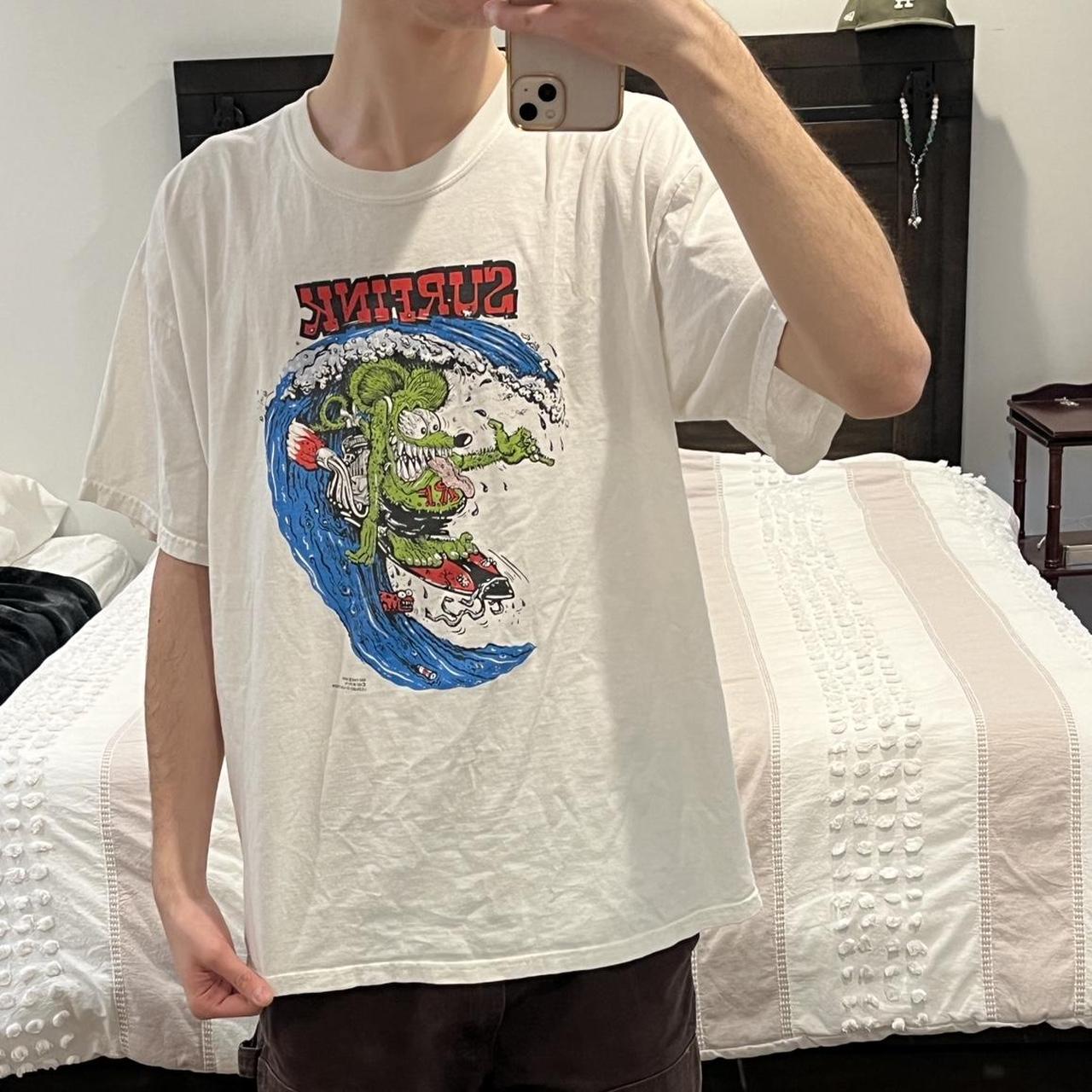 Vintage 90s Rat Fink Surfink Ed Roth shirt Only... - Depop