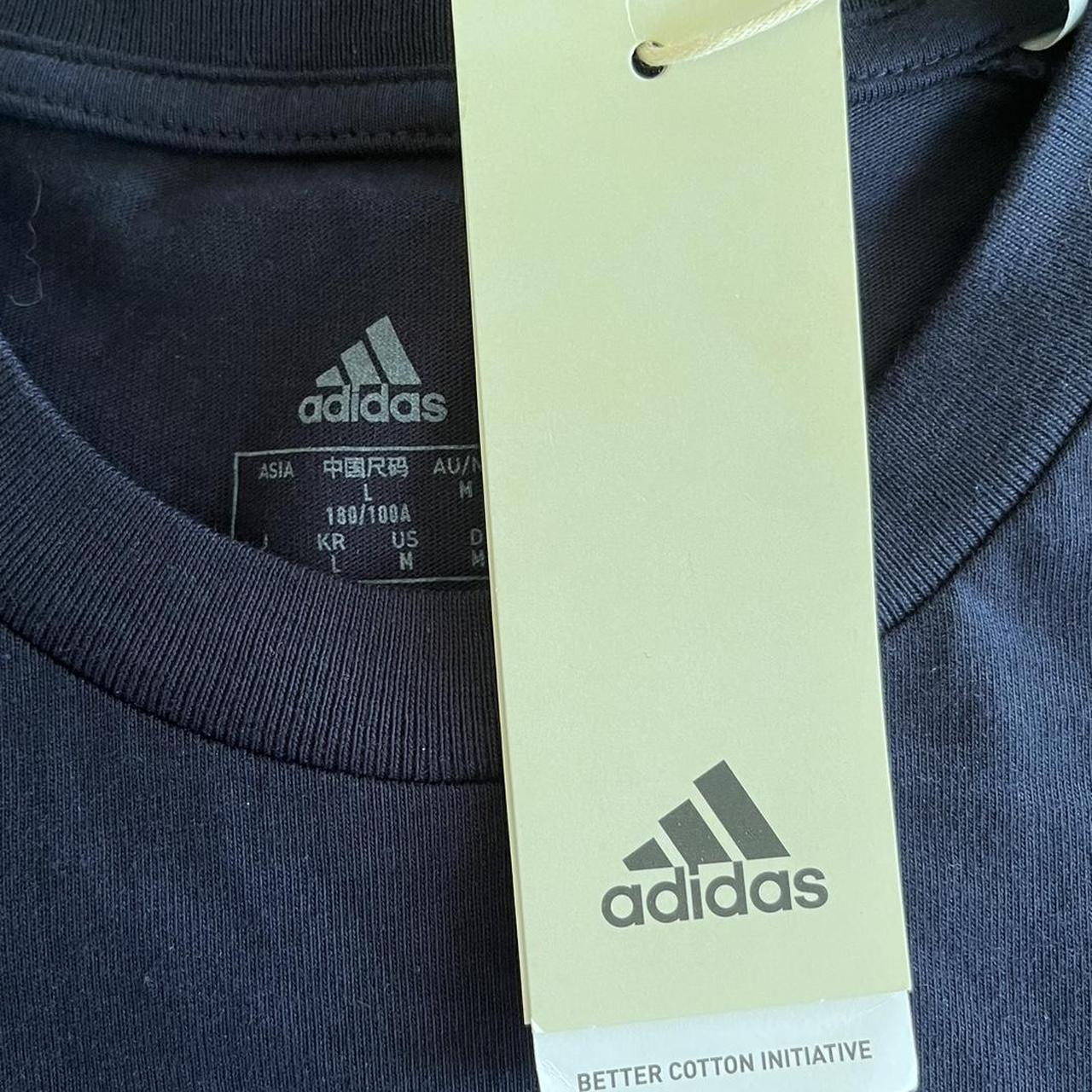 NAVY BLUE & WHITE CLASSIC ‘ADIDAS’ 3... | Depop