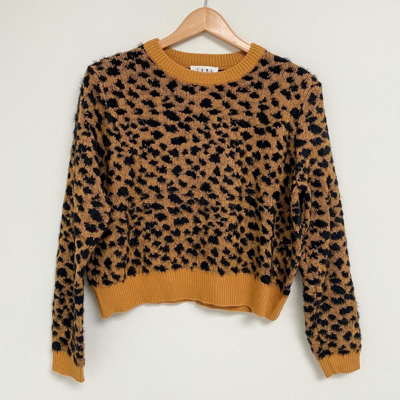 Mohair Cheetah Print Sweater 🐆 Size S In excellent... | Depop