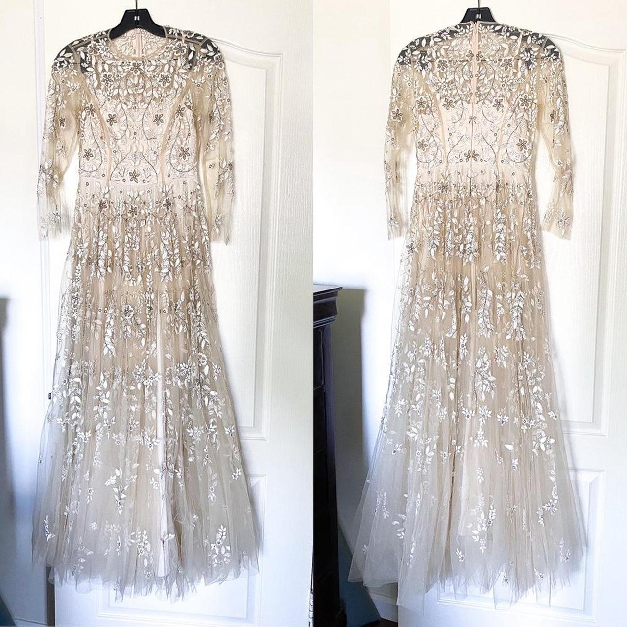 BHLDN Golden Hour Gown Color: Champagne Size:... | Depop