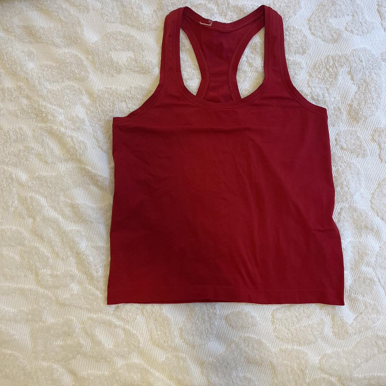 red lululemon tank top size 6 tags ripped off but... - Depop