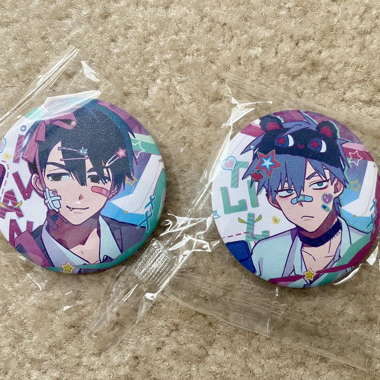 Alien Stage Ivan and Till Badges/pins -with glitter... | Depop