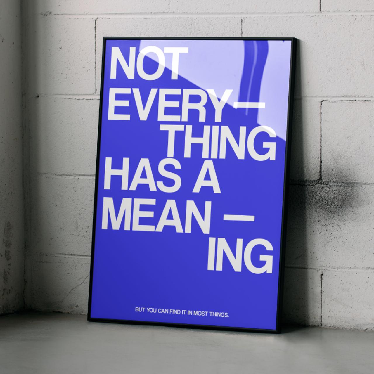 Not Everything Has Meaning Aesthetic poster [Size:... | Depop