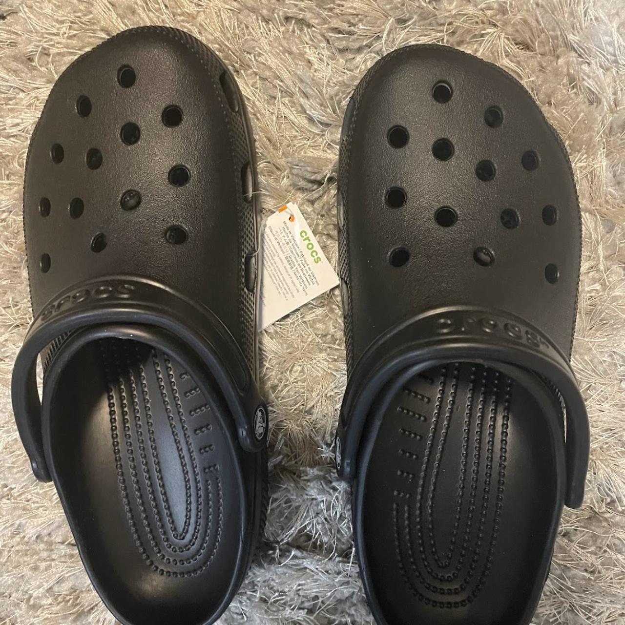 brand new black crocs W11- M9 - Depop