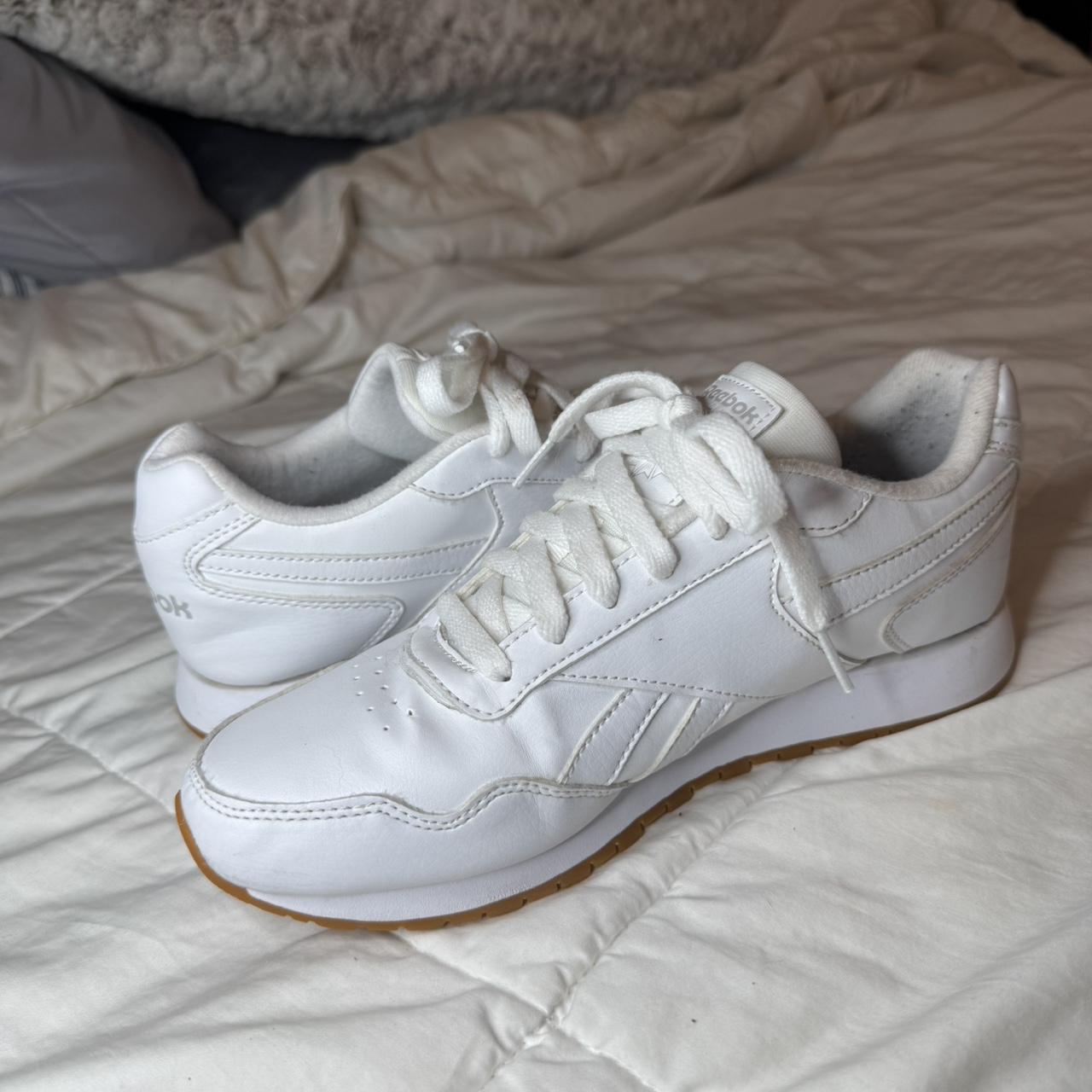 White Reebok trainers #reeboktrainers Great... | Depop
