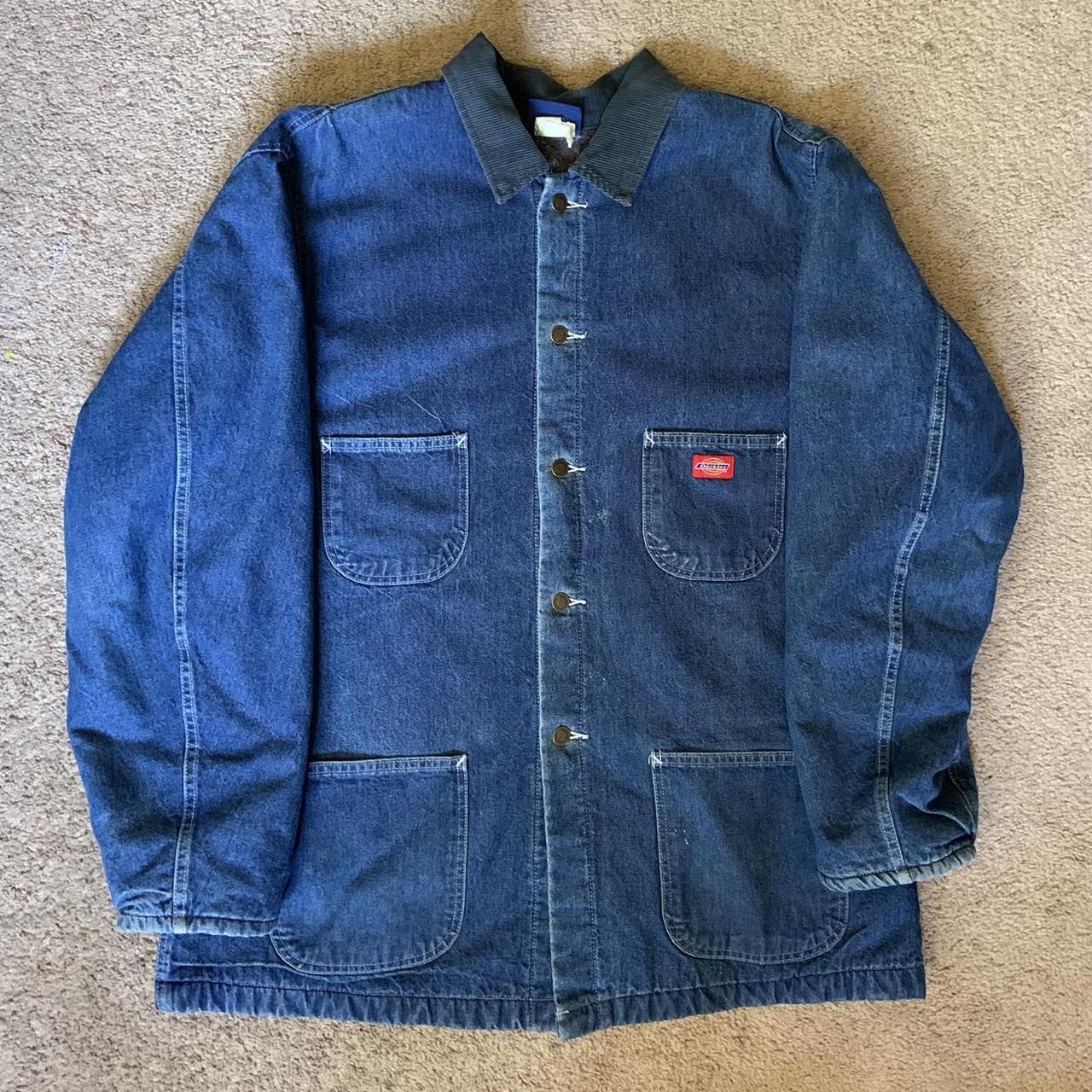 Vintage Dickies denim chore coat Blanket lined,... - Depop