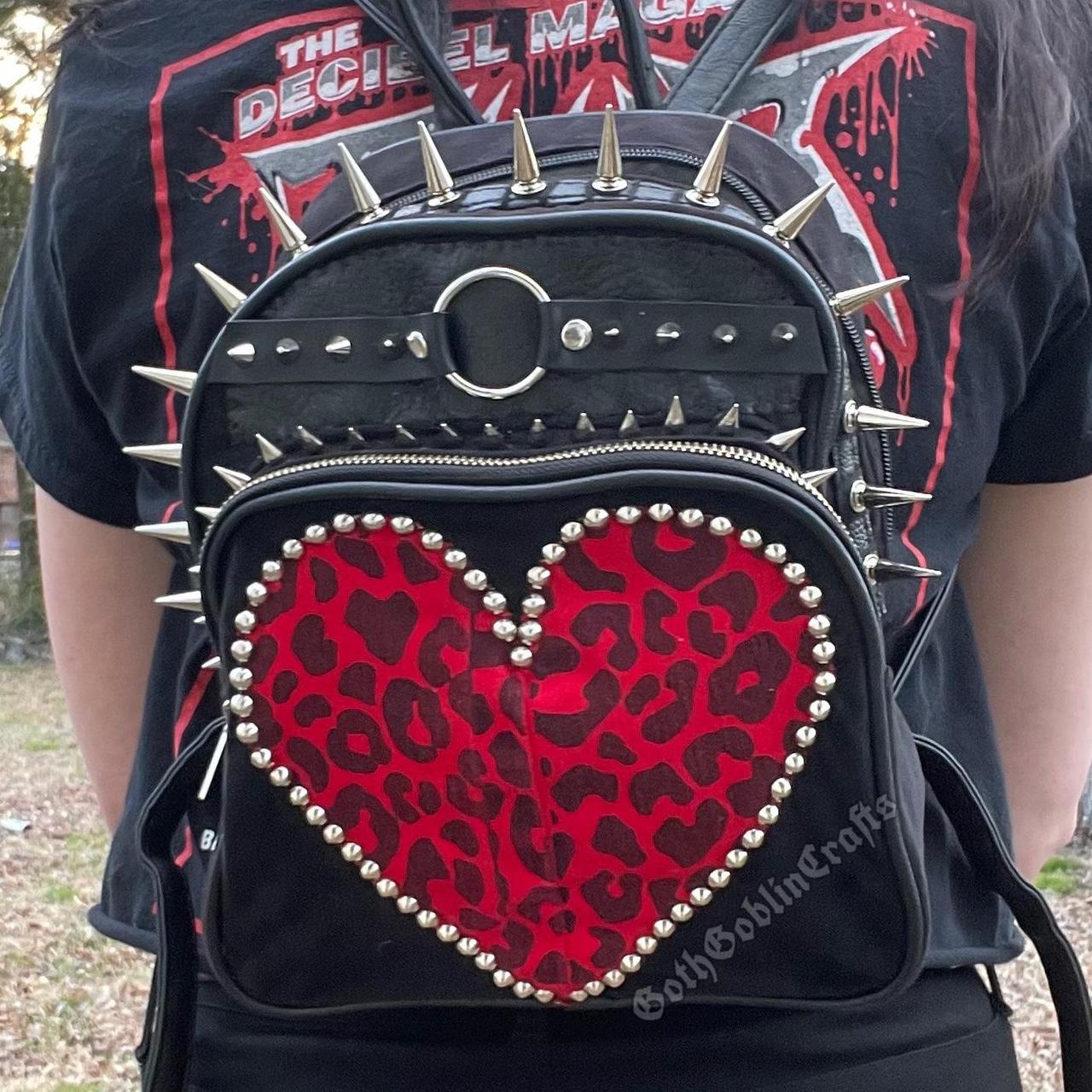 Gothic spiked studded backpack. (MESSAGE BEFORE... - Depop