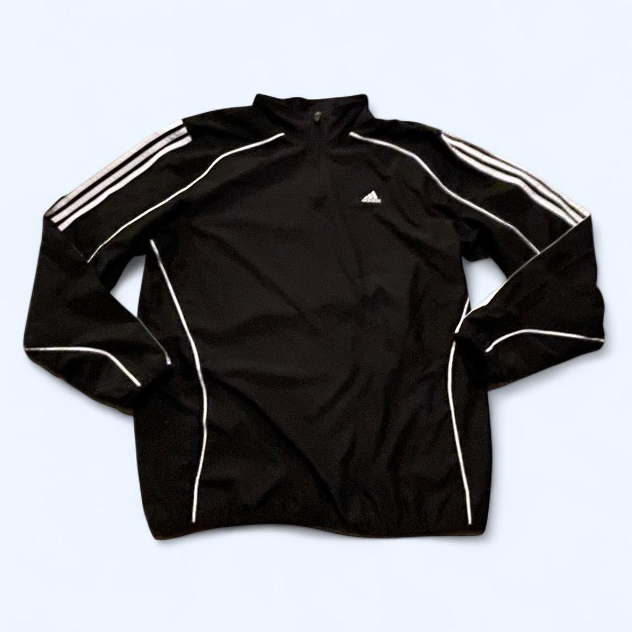 Black Adidas tracksuit jacket Size:... | Depop