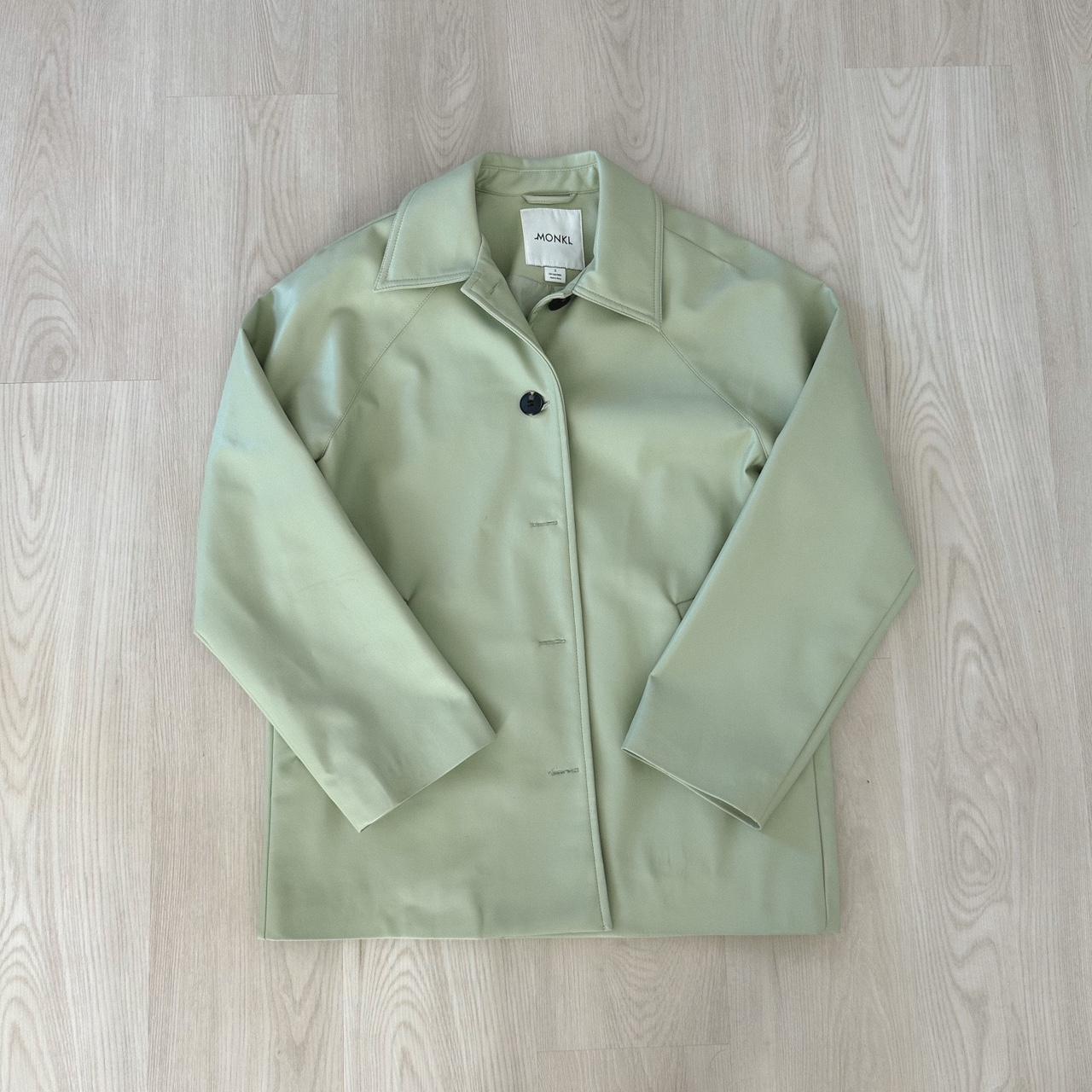 Monki light pistachio green coat - Depop