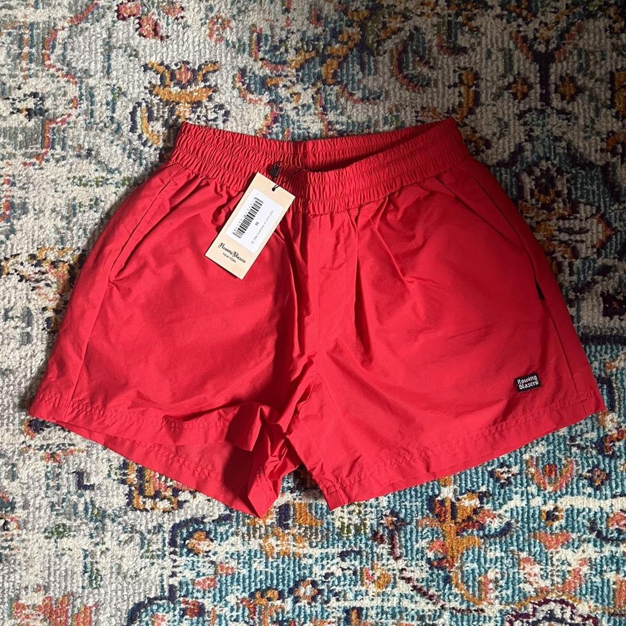 retro red high-waisted shorts authentic “Rowing... - Depop