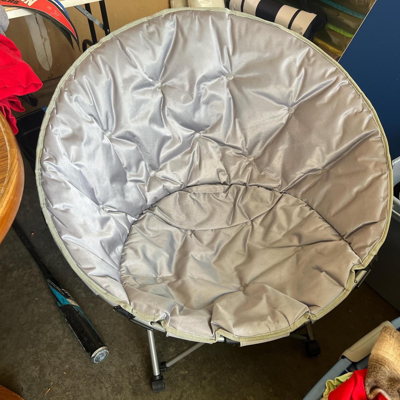 Circle foldable grey popazon chair - Depop