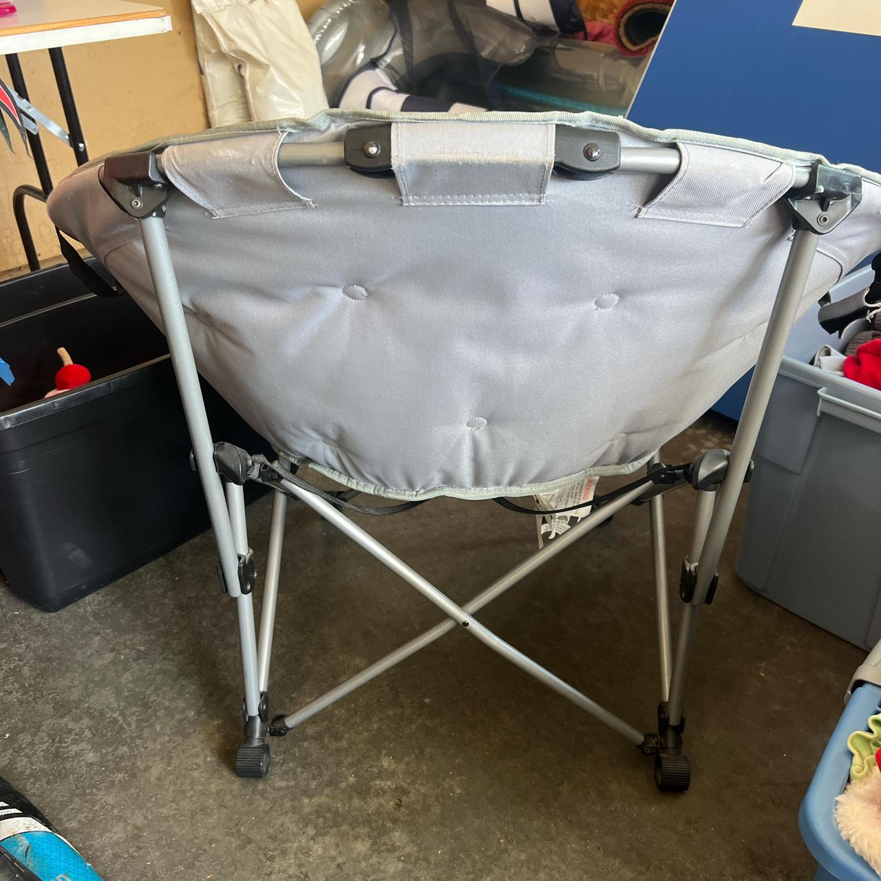 Circle foldable grey popazon chair - Depop