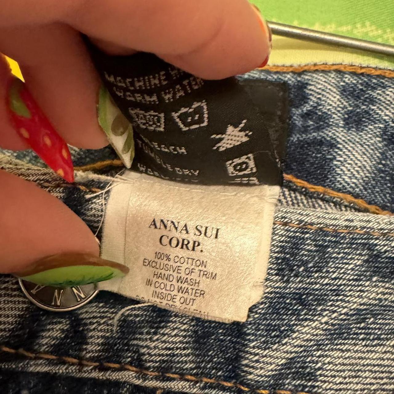 Absolutely gorgeous and rare Anna Sui denim skirt... | Depop