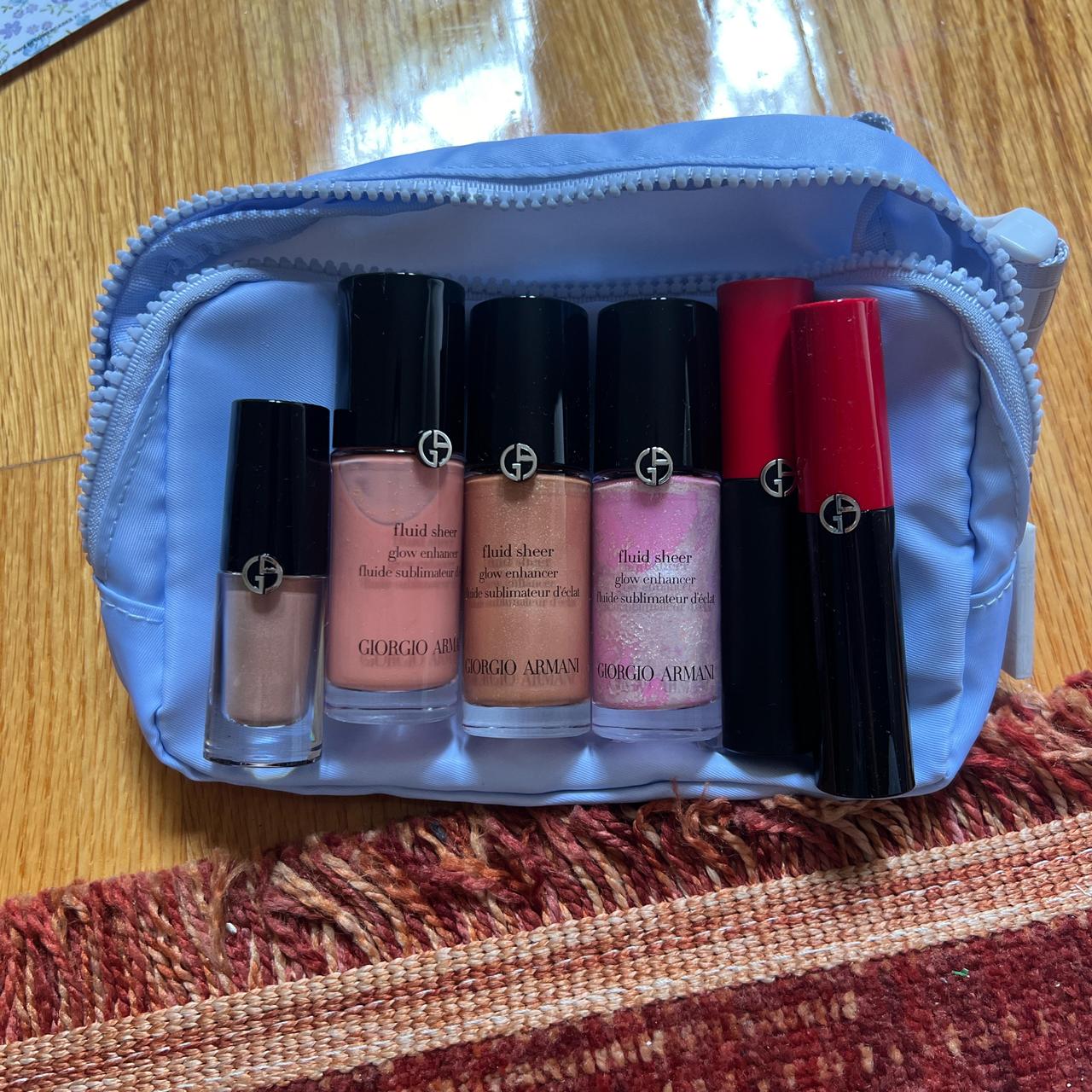 armani beauty lipsticks and one liquid eyeshadow and... - Depop