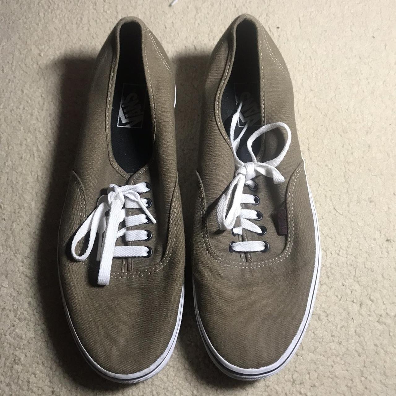 Vans light brown/tan skate shoes us size 12 - Depop