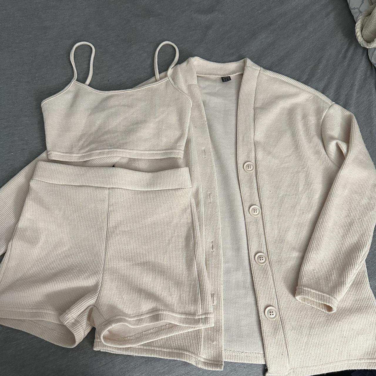 Shein cardigan 3 piece set - Size small petite -... - Depop