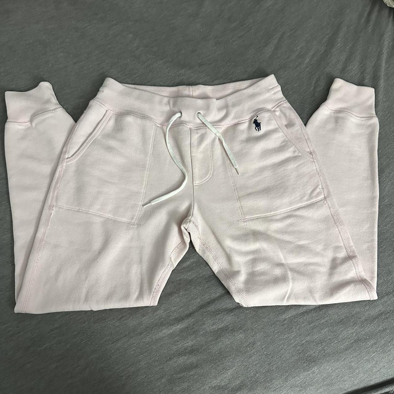 Pink Polo Ralph Lauren sweatpants - no stains, no... - Depop