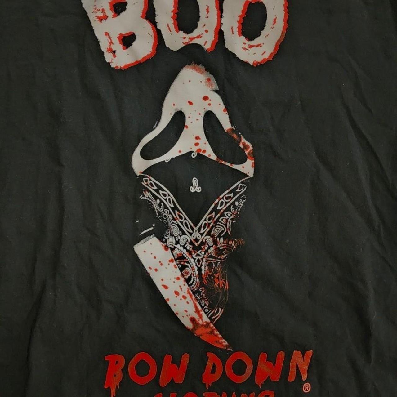 BOO Horror Scream Ghost Face Bow Down Clothing Adult... - Depop