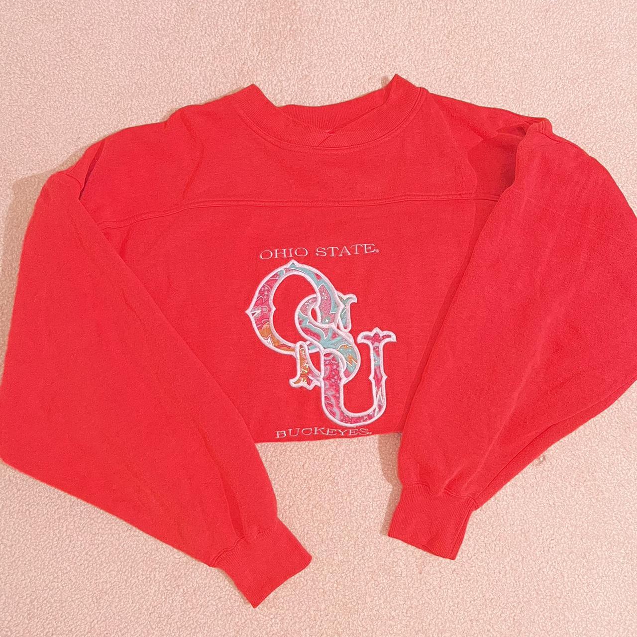 vintage OSU oversized crewneck embroidered patch -... - Depop
