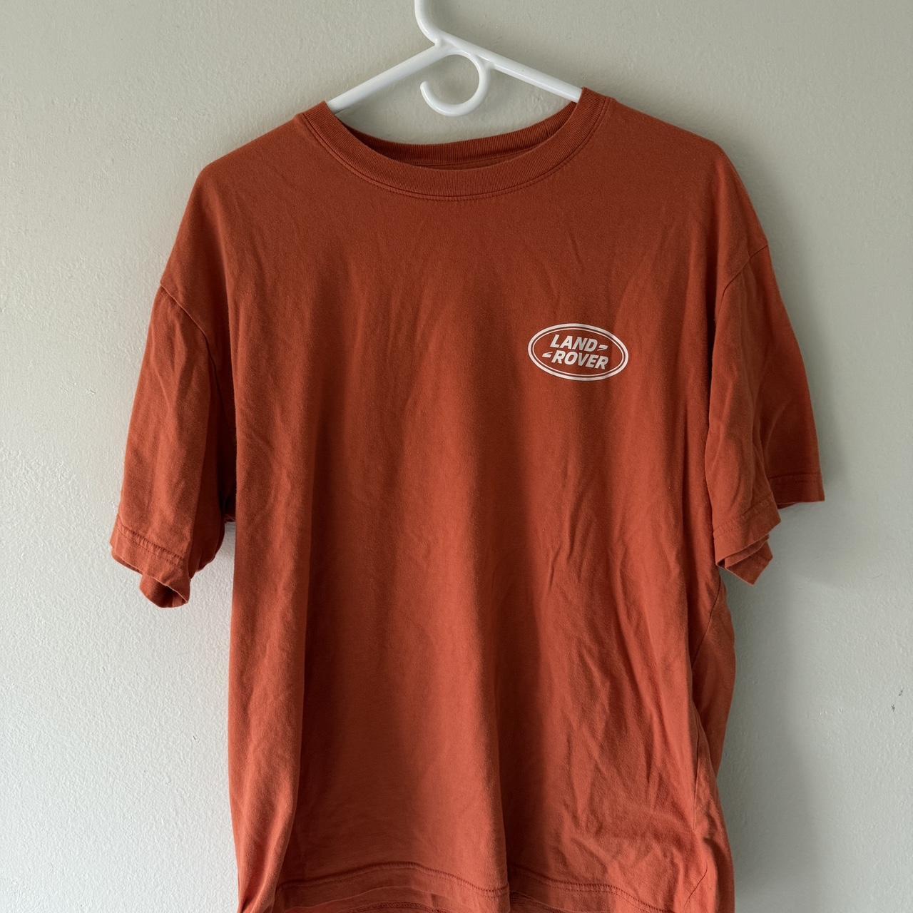orange land rover graphic tee shirt from pacsun,... | Depop