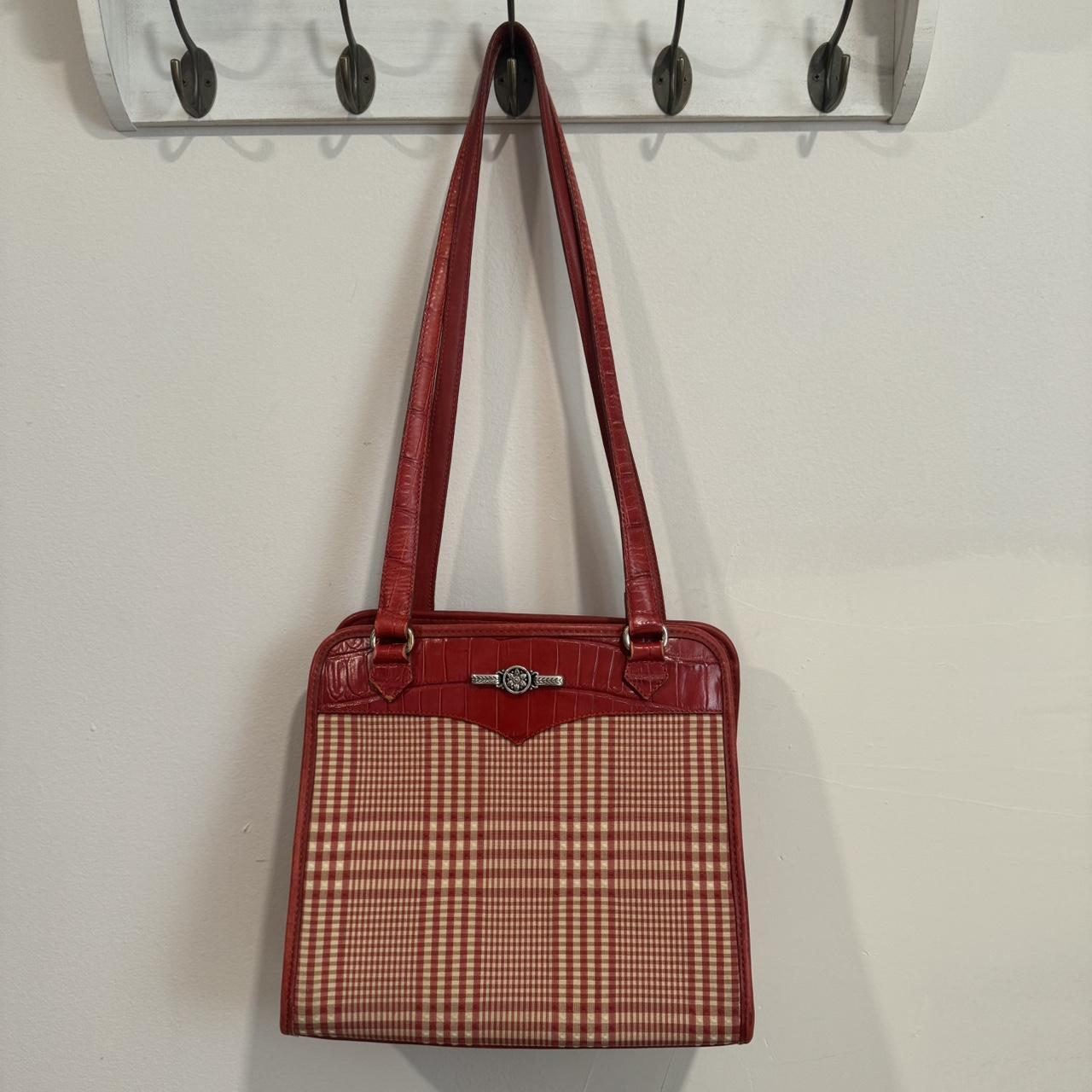 Vintage Brighton Red Checkered Purse The silver... - Depop